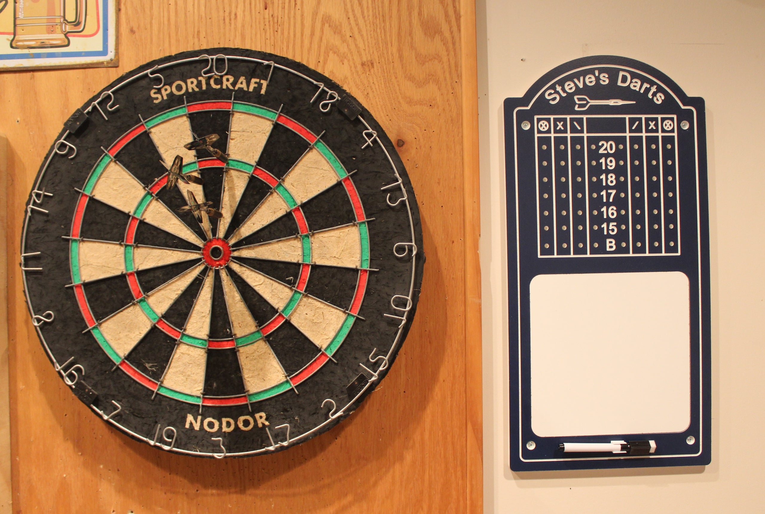 English Dart Scoreboard | Double Ski Wood Designs